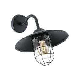 Licht-Erlebnisse Au&szlig;en Wandlampe (B)30 x (H)25 cm in Schwarz Klar | Gr.: onesize