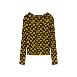 Fabienne Chapot Bluse Damen Gr&ouml;&szlig;e L braun / gelb