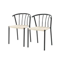 home24 Esszimmerstuhl Zoasel 2er-Set in Beige | Gr.: onesize