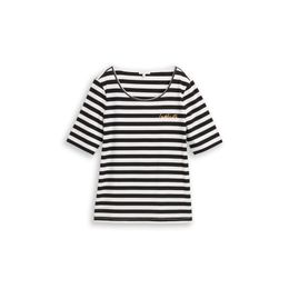 Tom Tailor T-Shirt Damen Gr&ouml;&szlig;e XS schwarz / wei&szlig;