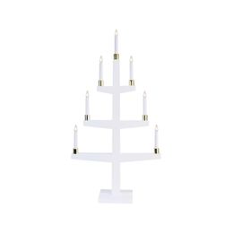 STAR TRADING LED Kerzenleuchter &sbquo;Halla&lsquo;, siebenarmig, wei&szlig;, 90cm | Gr.: onesize