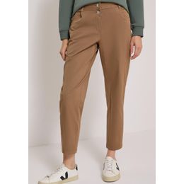 Cecil Damen Stoffhosecreamy mocha, Gr. 26, unifarben, Web, Obermaterial: 97% Baumwolle, 3% Elasthan. Futter: 100% Baumwolle, Hosen
