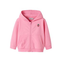 name it Sweatjacke M&auml;dchen Gr&ouml;&szlig;e 116 gr&uuml;n / hellpink / rot