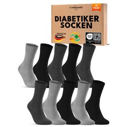 sockenkauf24 Socken 'Diabetiker Socken' Damen Gr&ouml;&szlig;e 47/50 grau