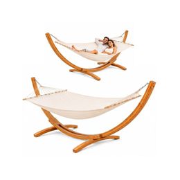AMANKA XXL H&auml;ngematte mit Holzgestell 325 cm - Outdoor Set f&uuml;r 2 Personen bis 150 kg | Gr.: onesize