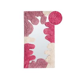 Beliani Wandspiegel CAGERI in Rosa/Wei&szlig; - (W) 41 x (H) 75 x (L) 2 cm Horizontal | Gr.: onesize