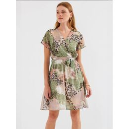 Bigdart Kleid Damen Gr&ouml;&szlig;e 36 beige / gr&uuml;n / altrosa / schwarz Sommerkleid
