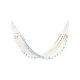 Beliani 2-tlg H&auml;ngematte VERCELLI in Beige/Blau | Gr.: onesize