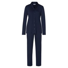 Hanro Pyjama 'Cotton Silk' Damen Gr&ouml;&szlig;e S dunkelblau Sommerkleid