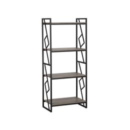 Beliani B&uuml;cherregal FORRES in Braun/Schwarz - (W) 64 x (H) 143 x (L) 40 cm | Gr.: onesize