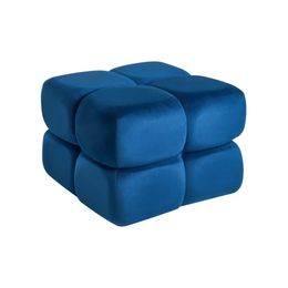 Beliani Pouf CALIENTE in Blau - (W) 60 x (H) 44 x (L) 60 cm | Gr.: onesize