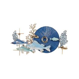 Beliani Wandobjekt BARIUM in Blau/Gold - (W) 92 x (H) 48 x (L) 5 cm Horizontal | Gr.: onesize