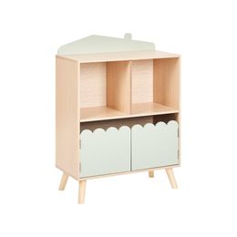Beliani Regal LACKEY in Braun/Gr&uuml;n - (W) 60 x (H) 86 x (L) 30 cm | Gr.: onesize