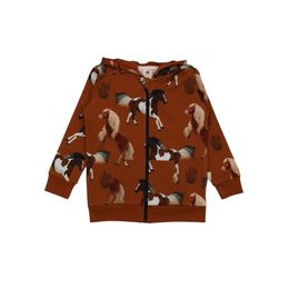 Walkiddy Sweatjacke 'Walkiddy - Joyful Horses Sweat Jacket' M&auml;dchen Gr&ouml;&szlig;e 98 braun