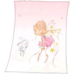 Herding's Young Collection Kinderdecke &raquo;Little Fairy&laquo; liebevolles Motiv bunt Obermaterial: 100% Polyester B/L: 130cm x 160cm