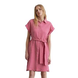 Marc O'Polo Marc O'polo Damen Marc O'Polo Blusenkleid eingelassene Taschen mit Bindeg&uuml;rtel, A-Shape rosa 32, N-Gr