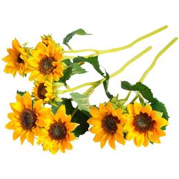 Kunstblume &raquo;Sonnenblume&laquo; gelb Kunststoff &Oslash;/H: 12cm x 38cm, 3 Stk.