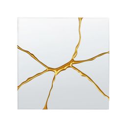 Beliani Wandspiegel COOLE in Gold - (W) 80 x (H) 80 x (L) 4 cm Horizontal | Gr.: onesize