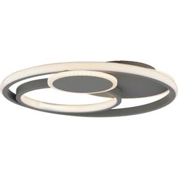 Brilliant LED Deckenleuchte &raquo;Runda&laquo; LED-Modul 1 Stk. Warmwei&szlig; &Oslash; 40 cm, 4000 lm, 3000 K, 3-Stufen dimmbar, Metall/Kunststoff grau 1, &Oslash; 40cm H: 6,5cm, 1 Stk.