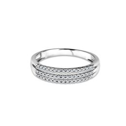 Diamant Leternel Ring 'Ring aus 375 Wei&szlig;gold' Damen Gr&ouml;&szlig;e 52 silber