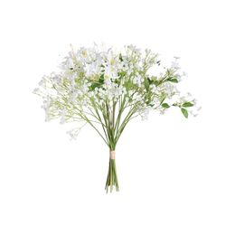 Beliani K&uuml;nstlicher Blumenstrau&szlig; VEIROS in Wei&szlig;/Gr&uuml;n - (W) 40 x (H) 38 x (L) 40 cm | Gr.: onesize