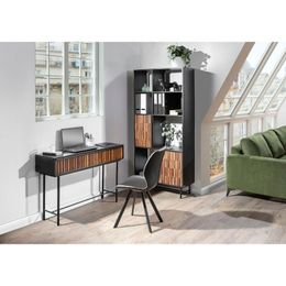 GUTMANN FACTORY Esszimmerstuhl &raquo;Chill, Stuhl-Set bestehend aus 2 St&uuml;hlen&laquo; (Set) 2 Stk.Moderne Sitzschale aus Kunstleder, dekorative Zick-Zack-Naht schwarz B/H/T: 47cm