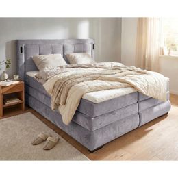 OTTO home Boxspringbett &raquo;MIVVA mit Bettkasten, mit Taschenfederkernmatratze H3, H3/H4 mix, H4&laquo; mit Kaltschaum- oder Visco-Topper (bei H4), 