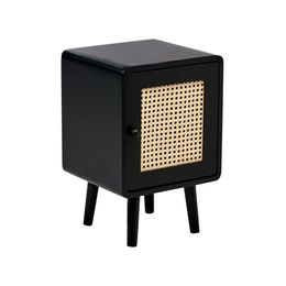 Beliani Nachttisch LEFROY in Schwarz/Braun - (W) 33 x (H) 50 x (L) 30 cm | Gr.: onesize