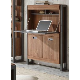 Furn.Design Sekret&auml;r Eiche Stirling, Matera grau, Schreibtisch 90 x 127 cm | Gr.: onesize