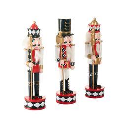 Beliani 3er-Set Dekofigur RICKLEAN in Wei&szlig;/Gold/Rot | Gr.: onesize