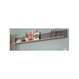Inn.Furn Wandboard Eiche, grau 180 cm, Wandregal, Wohn- und Esszimmerm&ouml;bel | Gr.: onesize