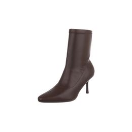 Ital-Design Stiefelette Damen Gr&ouml;&szlig;e 36 braun