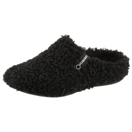 VERBENAS Damen VERBENAS Pantoffel , Hausschuh, Homeslipper, Clog in kuscheliger Optik schwarz 37