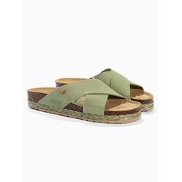 BACKSUN Leder-Pantoletten "Lauren" in Gr&uuml;n - 60% | Gr&ouml;&szlig;e 40 | Damen-pantoletten
