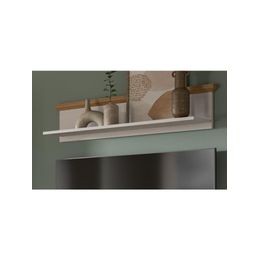 Inn.Furn Wandboard L&auml;rche wei&szlig;, Eiche Artisan 110 cm, Wandregal im Landhaus-Stil | Gr.: onesize