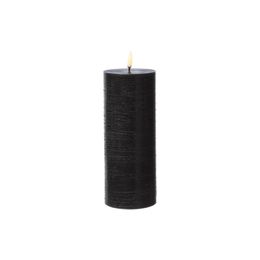 Uyuni LED Kerze PIA Rustik-Optik Echtwachs Timer H: 20cm in schwarz | Gr.: onesize