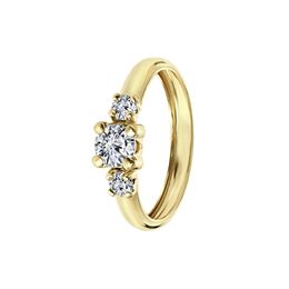 Lucardi Ring Damen Gr&ouml;&szlig;e 47 gold / transparent