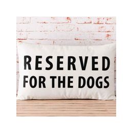 AltoBelli Kissen RESERVED FOR THE DOGS Wei&szlig; 50x30 cm | Gr.: onesize