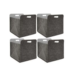 DuneDesign Aufbewahrungsbox Tamaro (4er Set) in grau | Gr.: onesize