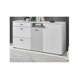 Furn.Design Sideboard wei&szlig; matt, Kommode 150 cm mit Soft-Close-Funktion | Gr.: onesize
