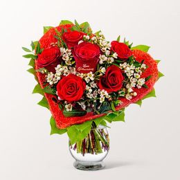 Rosenherz &bdquo;Zum Geburtstag&ldquo; | FloraPrima Blumenversand | Blumen und mehr versenden