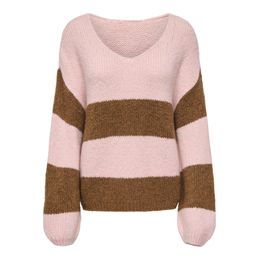 Jacqueline de Yong JDY Pullover 'DINEA ' Damen Gr&ouml;&szlig;e L braun / pink
