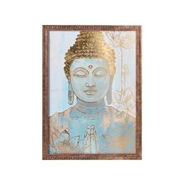 Beliani Wandbild mit Rahmen MOVILLE in Gold - (W) 55 x (H) 75 x (L) 3 cm Vertikal | Gr.: onesize