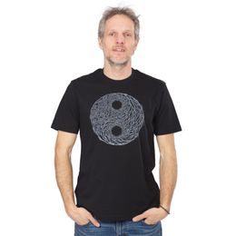 Life-tree Shirt 'Organic Fairwear Shirt Men Black YinYang' Herren Gr&ouml;&szlig;e M schwarz