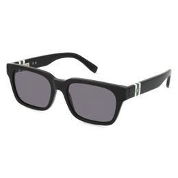 Lacoste L6007S | Unisex-Sonnenbrille | Fassung: Vollrand, Quadratisch, Kunststoff, Schwarz | Glasfarbe: Grau