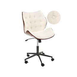 Beliani B&uuml;rostuhl LOMPOC in Braun/Wei&szlig; - (W) 54 x (H) 88 x (L) 56 cm | Gr.: onesize