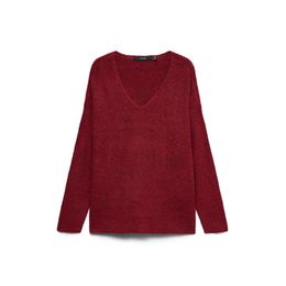 V&eacute;ro Moda Vero Moda Pullover 'VMLEFILE' Damen Gr&ouml;&szlig;e XS rubinrot