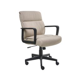 Beliani B&uuml;rostuhl BYRON in Beige/Schwarz - (W) 61 x (H) 93 x (L) 69 cm | Gr.: onesize