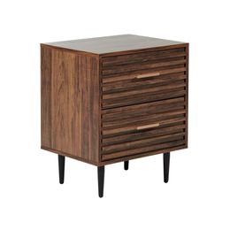 Beliani Nachttisch KEITH in Braun - (W) 48 x (H) 60 x (L) 40 cm | Gr.: onesize