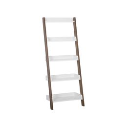 Beliani B&uuml;cherregal MOBILE TRIO in Wei&szlig;/Braun - (W) 65 x (H) 164 x (L) 32 cm | Gr.: onesize